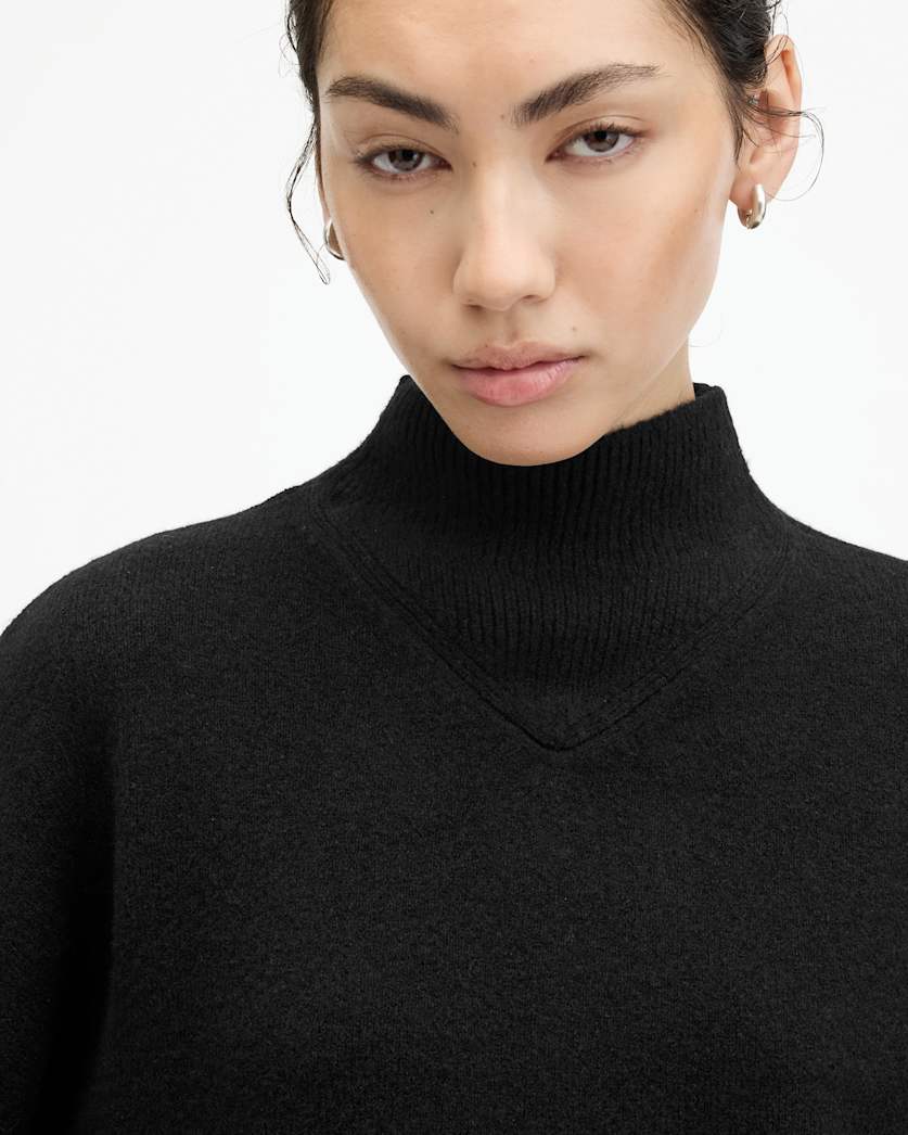 Asha Soft Fluffy Sweater Black | ALLSAINTS US